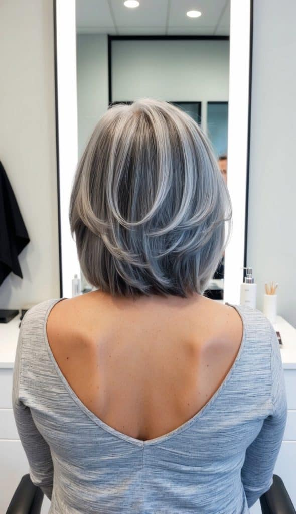 21 Medium Length Gray Hairstyle Ideas: Embrace Your Silver Locks with ...