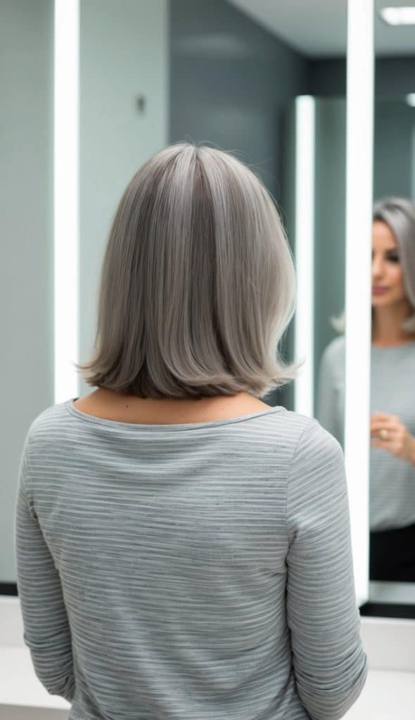 21 Medium Length Gray Hairstyle Ideas: Embrace Your Silver Locks with ...