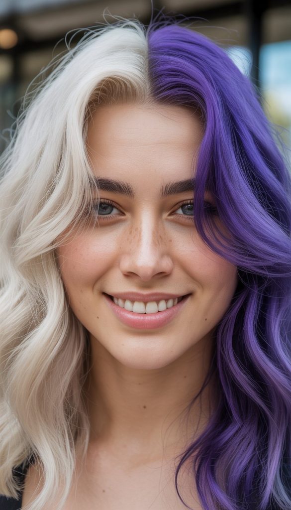 23 Split Dye Hair Ideas for a Striking, Statement-Making Look - We ...